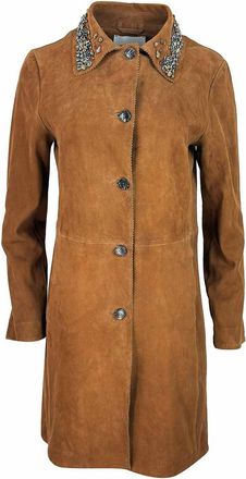 Ermanno Scervino Manteau Au Genou - Marron