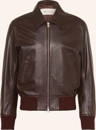 Ami Ami Paris Lederjacke braun