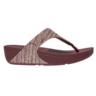 FitFlop Lulu Shimmerwelle Sandalen f&uuml;r Damen, Zehentrenner (Braun)