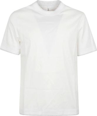 Brunello Cucinelli Homme, Tops, Beige, Taille: S Contrastind Edges T-Shirt