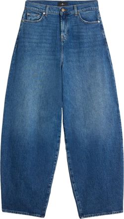 7 For All Mankind Womens Balloon Explorer Jeans, Mid Blue, 32W