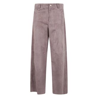 Max Mara Lederhose - - Trousers - Damen - Rosa - S