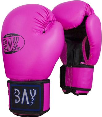 Bay Future Mini Boxhandschuhe aus Leder-PU Material f&uuml;r Kinder 3-7 Jahre, Rosa/Pink mit Schwarzer Innenseite, 6 Unzen