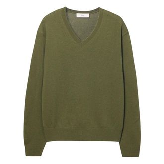 Dunst Pull Col V en Cachemire - Homme - Pulls - Vert - Taille: M