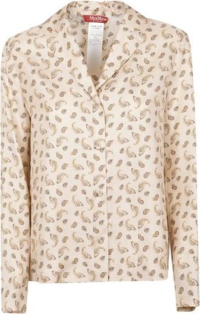 Max Mara Mstudente Chemise Coupe Boxy - Femme - Blouses et Chemises - Beige - Taille: 36 FR