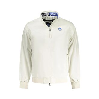 North Sails Wei&szlig;e Polyamidjacke mit Taschen und Logo - - Jackets - Herren - Wei&szlig; - L