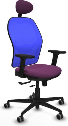 Piqueras y Crespo Drehstuhl f&uuml;r B&uuml;ro mit 2D-Armen, h&ouml;henverstellbare Lendenwirbelst&uuml;tze und festes Kopfteil, ausgestattet mit Syncro/Traslack und eingespritztem Schaums