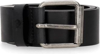 Timberland Klassischer Schwarzer Leder-Rollen-Schnalle G&uuml;rtel - - Accessories - Herren - Schwarzk - XL