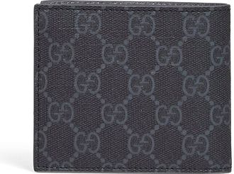 Gucci GG Supreme Canvas Bi-Fold Wallet - Black