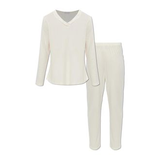 Hanro Zweiteiliger Pyjama Tyra - - Nightwear & Lounge - Damen - Beige - M