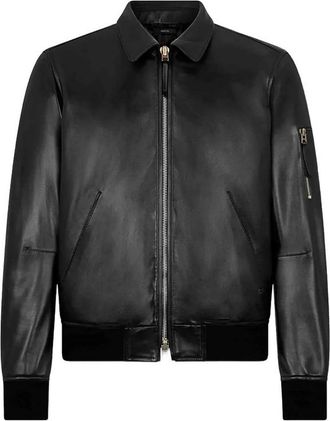Tom Ford Blouson En Cuir - Noir