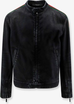 Gucci Black denim jacket certified cotton jacket with a faded effect - GUCCI - gender_Man