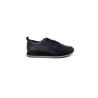 Calvin Klein Schwarzer Lederdruck LowTop Sneaker - - Shoes - Herren - Schwarzk - 44 EU