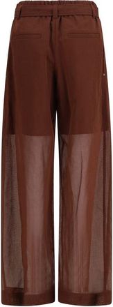 Brunello Cucinelli Womens Brown Cotton Casual Pants