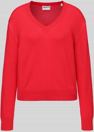 Jake*s Casual Pullover mit V-Ausschnitt