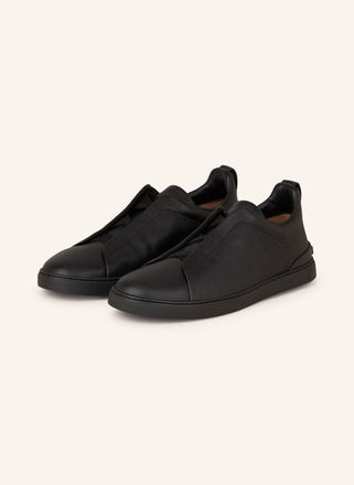 Ermenegildo Zegna Zegna Slip-On-Sneaker Triple Stitch schwarz