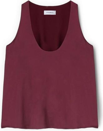 Motivi Femme, Tops, Rouge, Taille: 38 FR Top en satin &agrave; larges bretelles