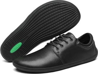 Saguaro Chaussures Minimalistes Homme Chaussures Barefoot Cuir L&eacute;ger Barefoot Shoes Antid&eacute;rapantes Chaussures D&eacute;contract&eacute;es Pieds Nus - Noble II, Noir 44EU