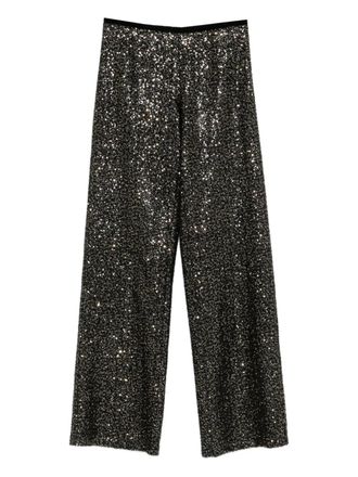 Cenere GB pantalon court &agrave; sequins - Vert