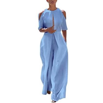 Generic Tailleur Pantalon Femme Chic pour Mariage Grande Taille Enceinte Tenue a Lingerie Violette Fleurs Piece Souple Brillante Couture Mer Zebre Capuche Ray