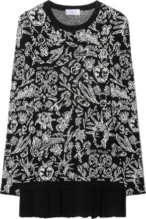 Off-white Knielanges Kleid - Schwarz