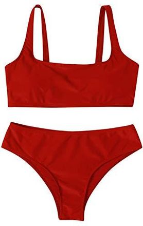 Generic Bikini pour femme - Sexy et &eacute;l&eacute;gant - Deux pi&egrave;ces - Triangle - Col en V - Maillot de bain push-up - Bikini incurv&eacute; - Haut de bikini - Soutien de la po