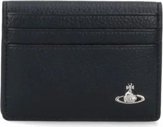 Vivienne Westwood Portemonnaie - Bi-Fold Cardholder With Silver Orb Logo - Gr. unisize - in Schwarz - f&uuml;r Damen