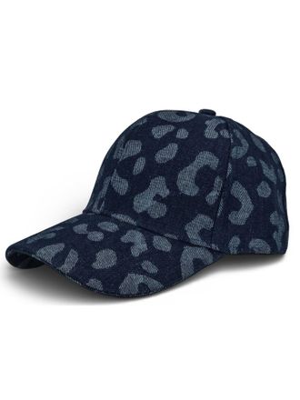 styleBREAKER Cap Baseball Cap Jeans Leo Muster