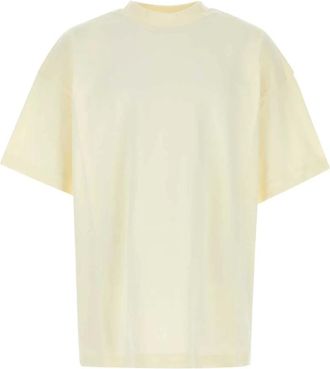 Fear of God Homme, Tops, Blanc, Taille: XL T-shirt oversize en piqu&eacute; ivoire