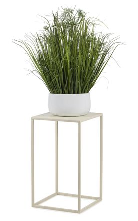 HowHomely Blumenst&auml;nder Metall Cremefarben 40 cm Hoch - Solider und Robuster Blumenhocker Metall - Pflanzenst&auml;nder f&uuml;r die Dekoration in Wohnzimmer Schlafzimmer