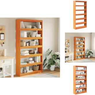 vidaXL B&uuml;cherregal/Raumteiler 100x30x199,5 cm Massivholz Kiefer - Holzregal - Buche - B&uuml;cherregal - Regal - Wohnzimmereinrichtung