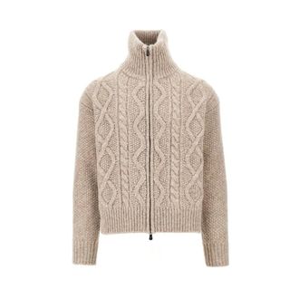 PIACENZA 1733 Piacenza 1733 - Cardigan en maille torsad&eacute;e en m&eacute;lange de cachemire - Homme - Pulls - Beige - Taille: M