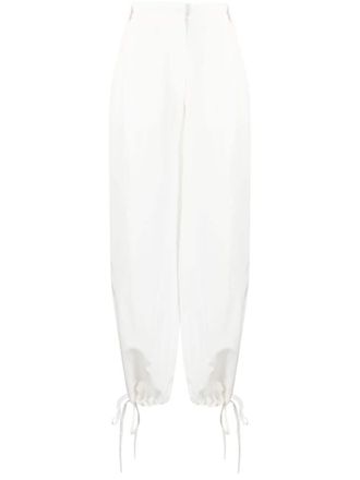 Msgm pantalon &agrave; taille &eacute;lastiqu&eacute;e - Blanc