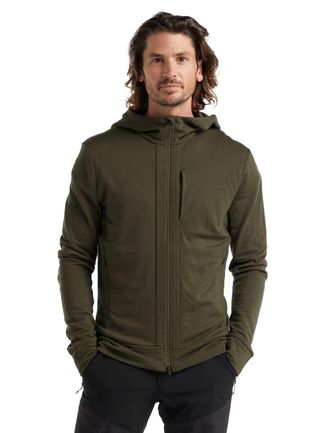 Icebreaker Quantum III LS Zip Hoodie, M, Loden