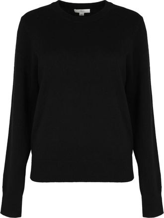 Vince Femme, Pulls, Noir, Taille: 42 FR Pull ras du cou en cachemire