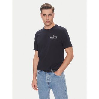 Tommy Hilfiger T-Shirt Stack MW0MW39355 Dunkelblau Regular Fit