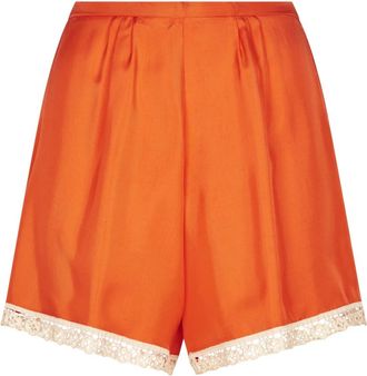 Forte_Forte Femme, Shorts, Rouge, Taille: 38 FR Chic Viscose Twill Coulotte With Lace