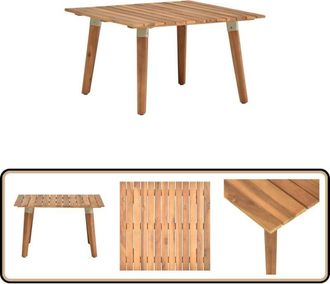 vidaXL Garten-Couchtisch 60x60x36 cm Massivholz Akazie - Gartentisch - Holztisch - Akazienttisch - Outdoortisch - Balkontisch