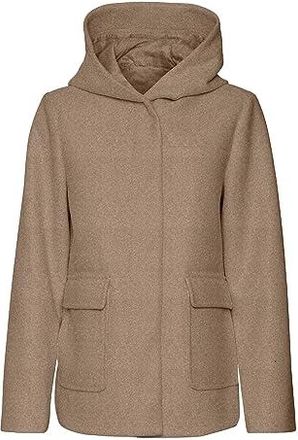 Vero Moda Vmpopsia Veste GA Boos Jacket, Silver Mink/détails : Melange, L Femme