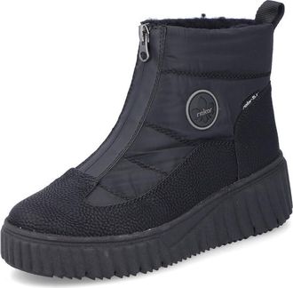 Rieker Damen Plateaustiefeletten N2550, Frauen Stiefeletten, lose Einlage, wasserabweisend, riekerTEX,Boots,Stiefel,Bootee,schwarz (00),38 EU / 5 UK
