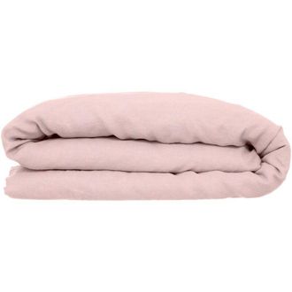 Atmosphera Atmosphera - Bettbezug Linah - rosa - gewaschenes Leinen 260x240 cm cr&eacute;ateur dint&eacute;rieur