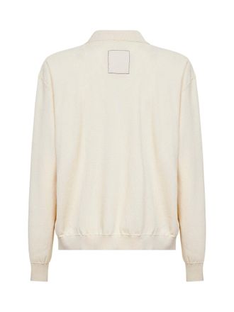 Uma Wang Mens Rib Knit Polo Shirt Off White Cotton T-shirts And Polos