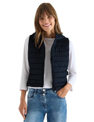 Cecil Damen 2200551 Weste Zum Unterziehen, Dark Navy Blue, M-L EU