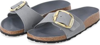 Birkenstock Low-Top Sneaker - Sandalen Madrid aus Leder - Gr. 36 (EU) - in Grau - f&uuml;r Damen