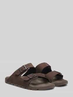 HUGO BOSS Sandalen mit zwei Riemen und Logo Details
