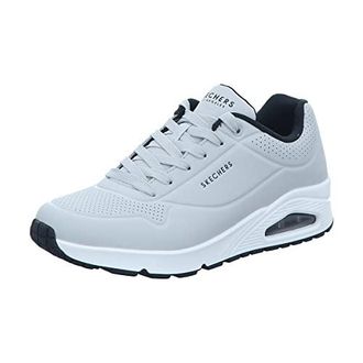 Skechers Uno Stand On Air Baskets Homme, Light Gray Durabuck Black Trim, 47.5 EU