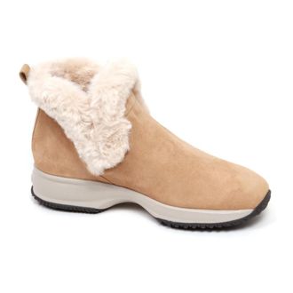 Hogan Interactive Leder Slip-On Winter Schuhe - - Shoes - Damen - Beige - 37 EU