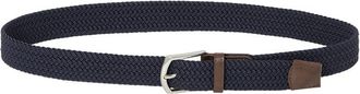 Springfield Herren Elastic Braids Belt with Contrast Front Piece and Tree Engraving G&uuml;rtel, blau, 115 cm