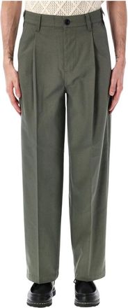 Obey Homme, Pantalons, Vert, Taille: W34 Dean Pleated Pant