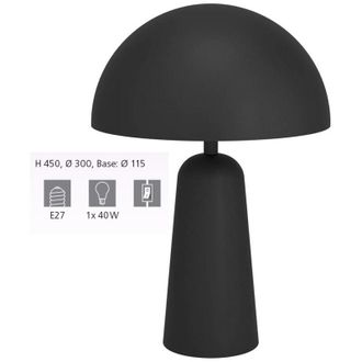 Eglo Lampe de table noire Aranzola - 900134